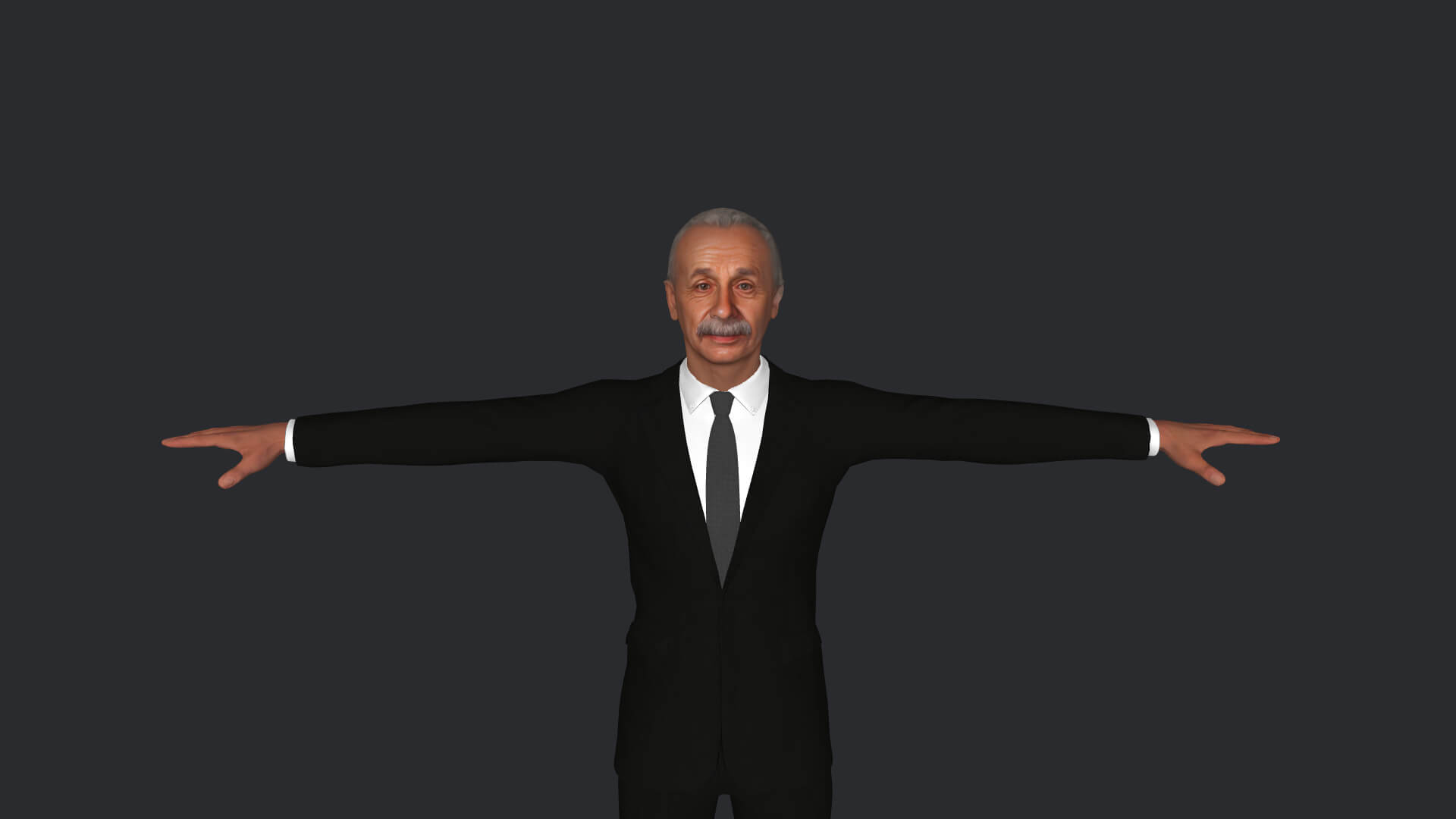 Albert Einstein Character - 3D Model by meta avatars