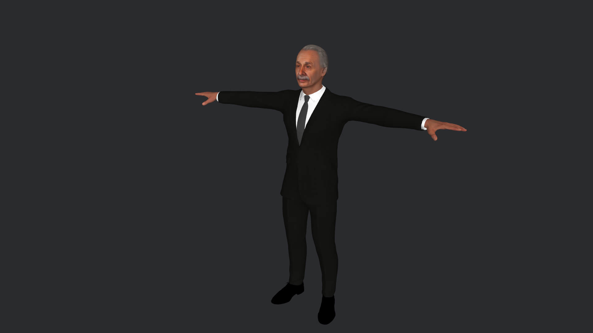 Albert Einstein Character - 3D Model by meta avatars