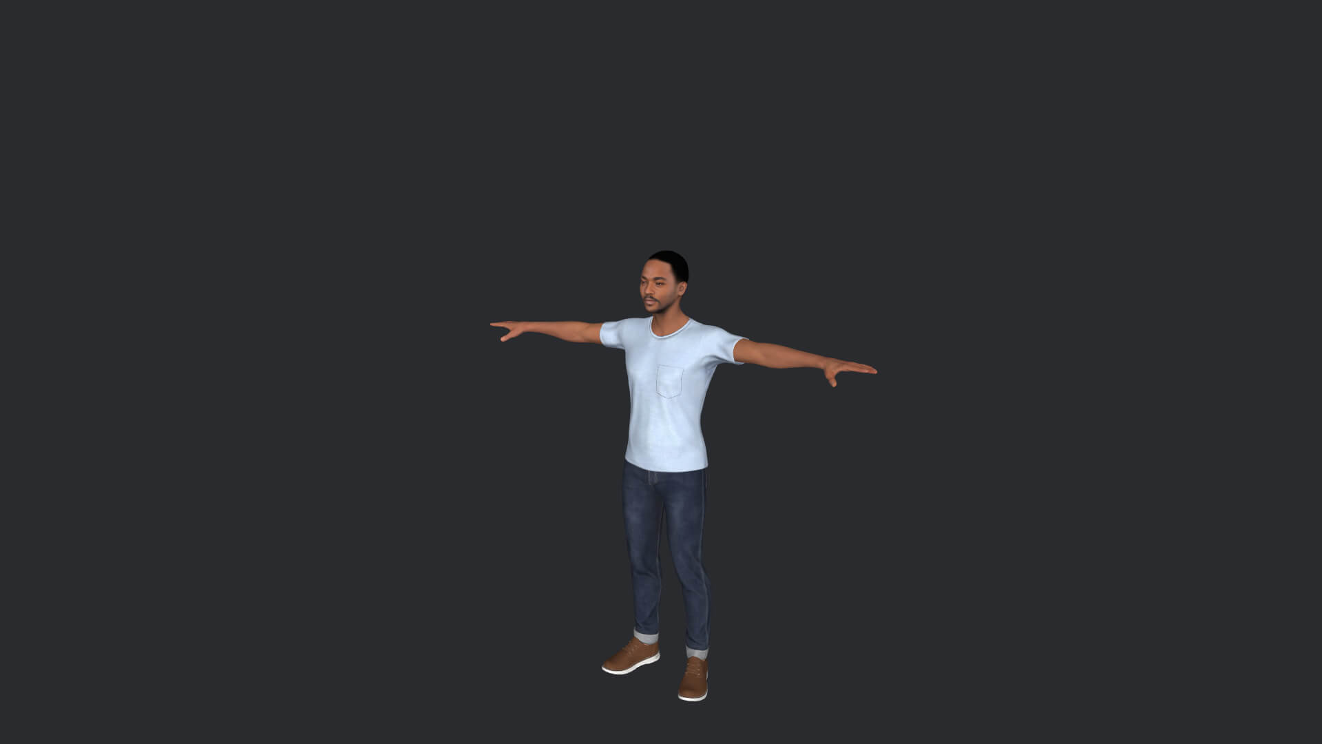 Anthony Mackie Realistic Full Body Fully Rigged Character - 3D Model by ...