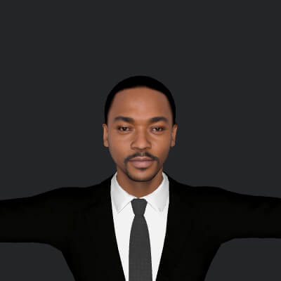 Anthony Mackie Realistic Full Body Fully Rigged Character - 3D Model by ...