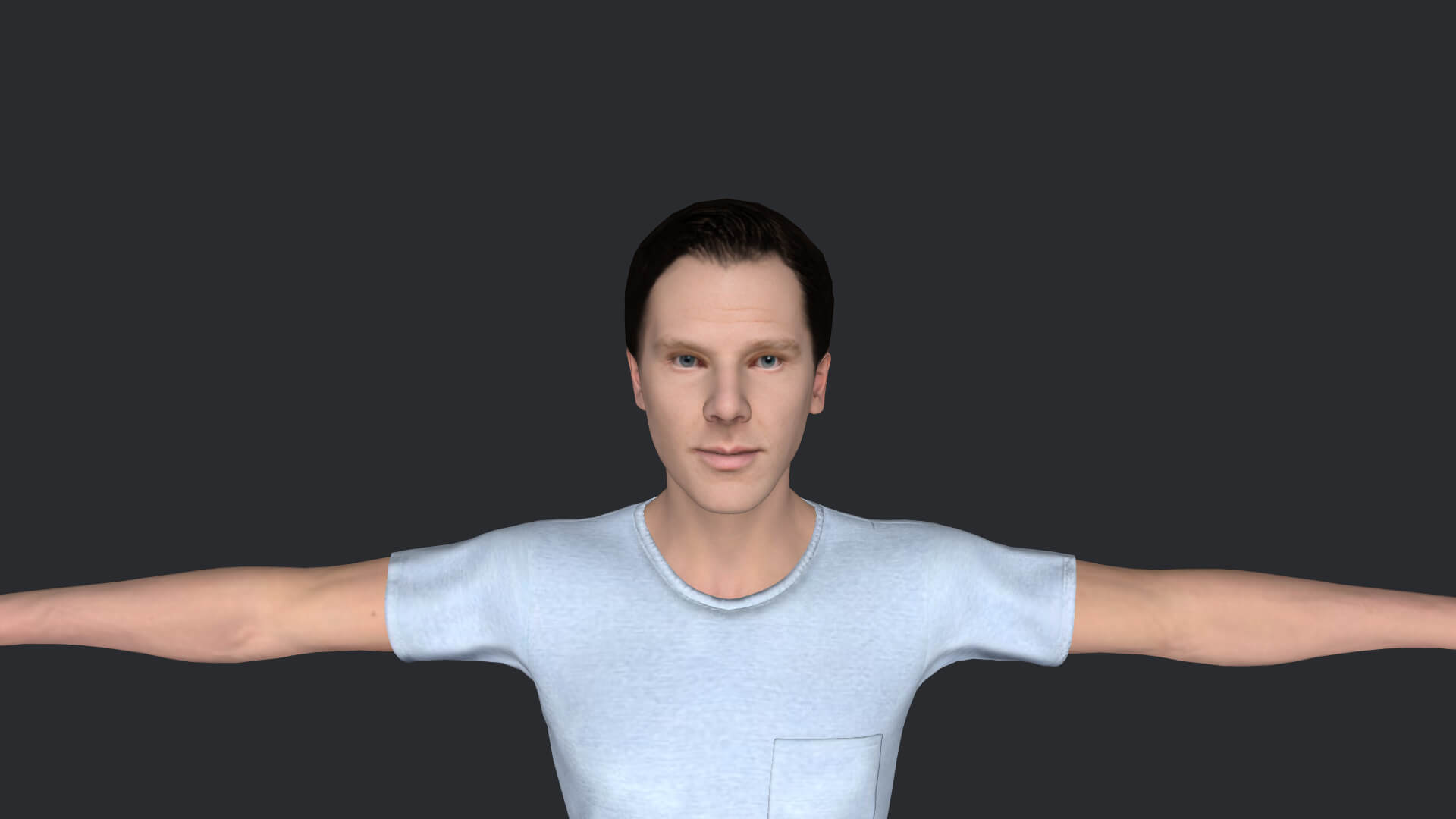 Benedict Cumberbatch Realistic Full Body Character - 3D Model by meta ...