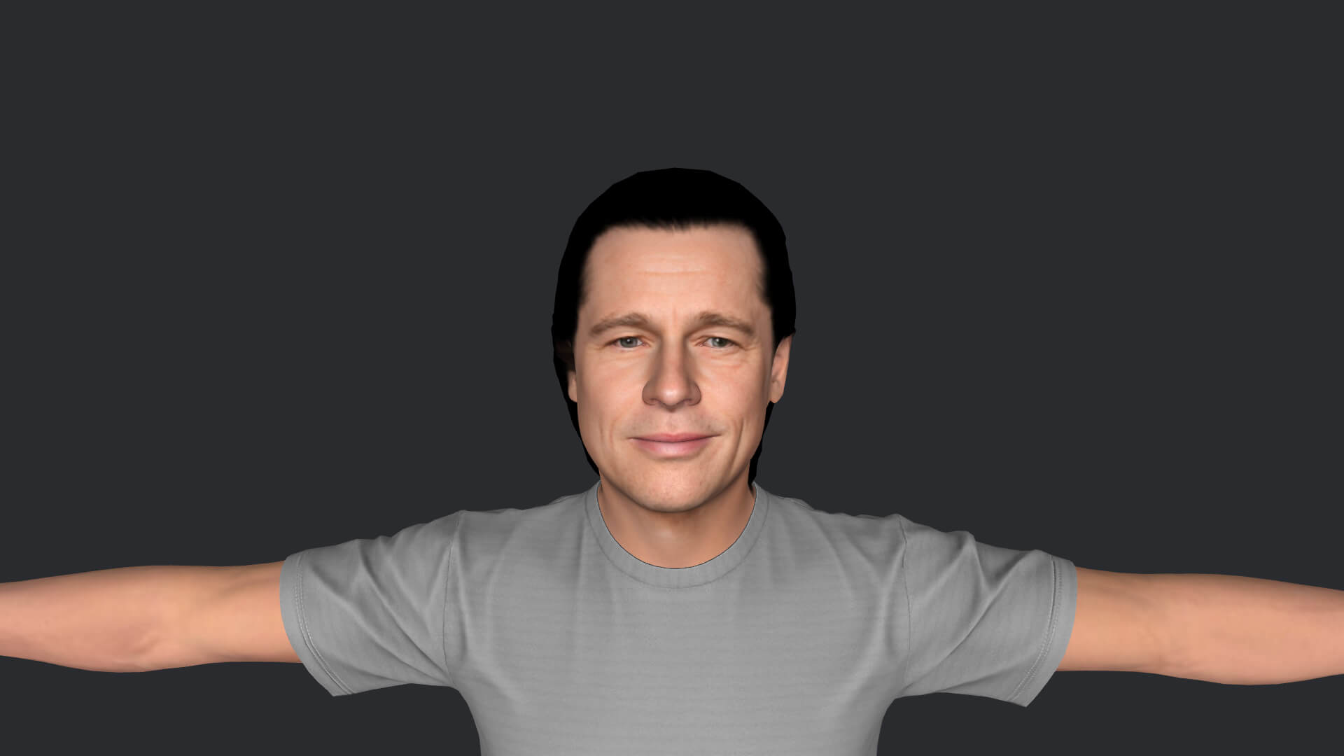 Brad Pitt Realistic Full Body Fully Rigged Character - 3D Model by meta ...