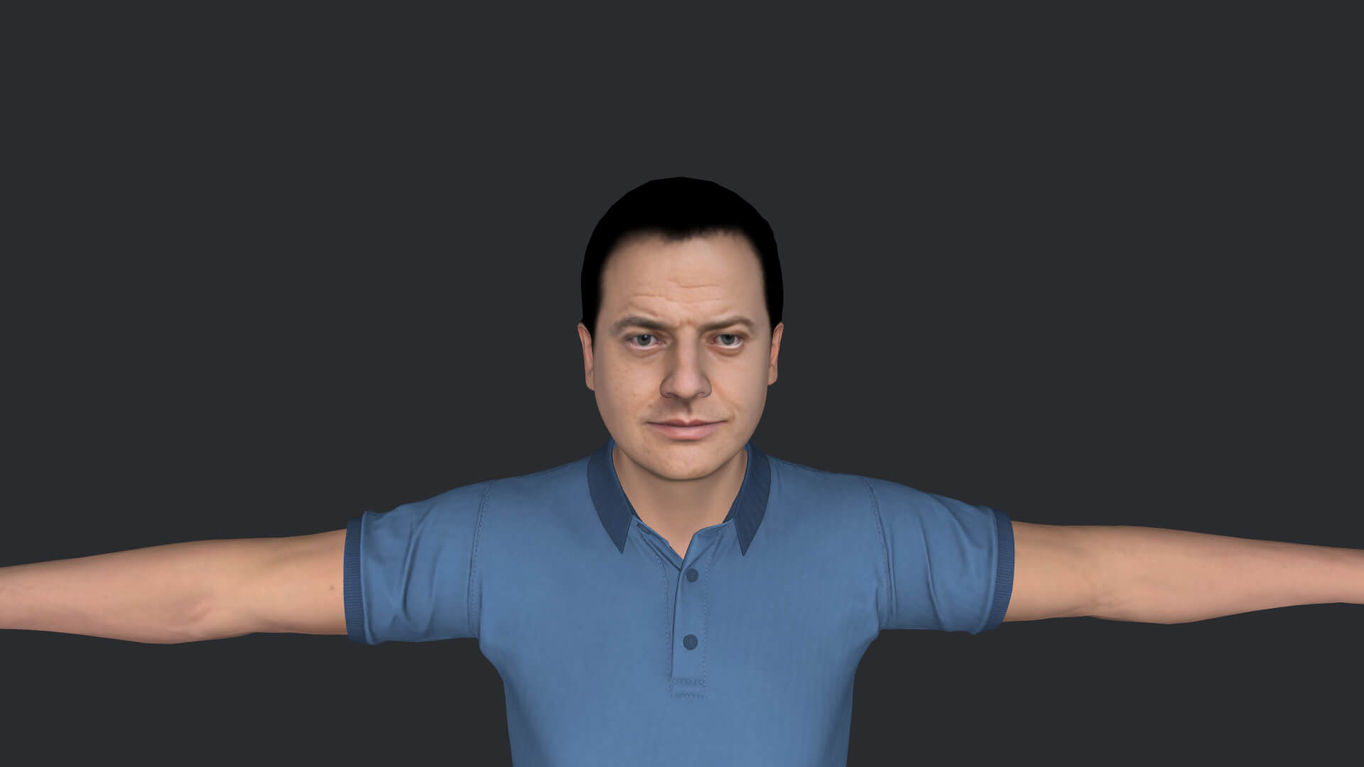 Brendan Fraser Realistic Full Body Fully Rigged Character - 3D Model by ...