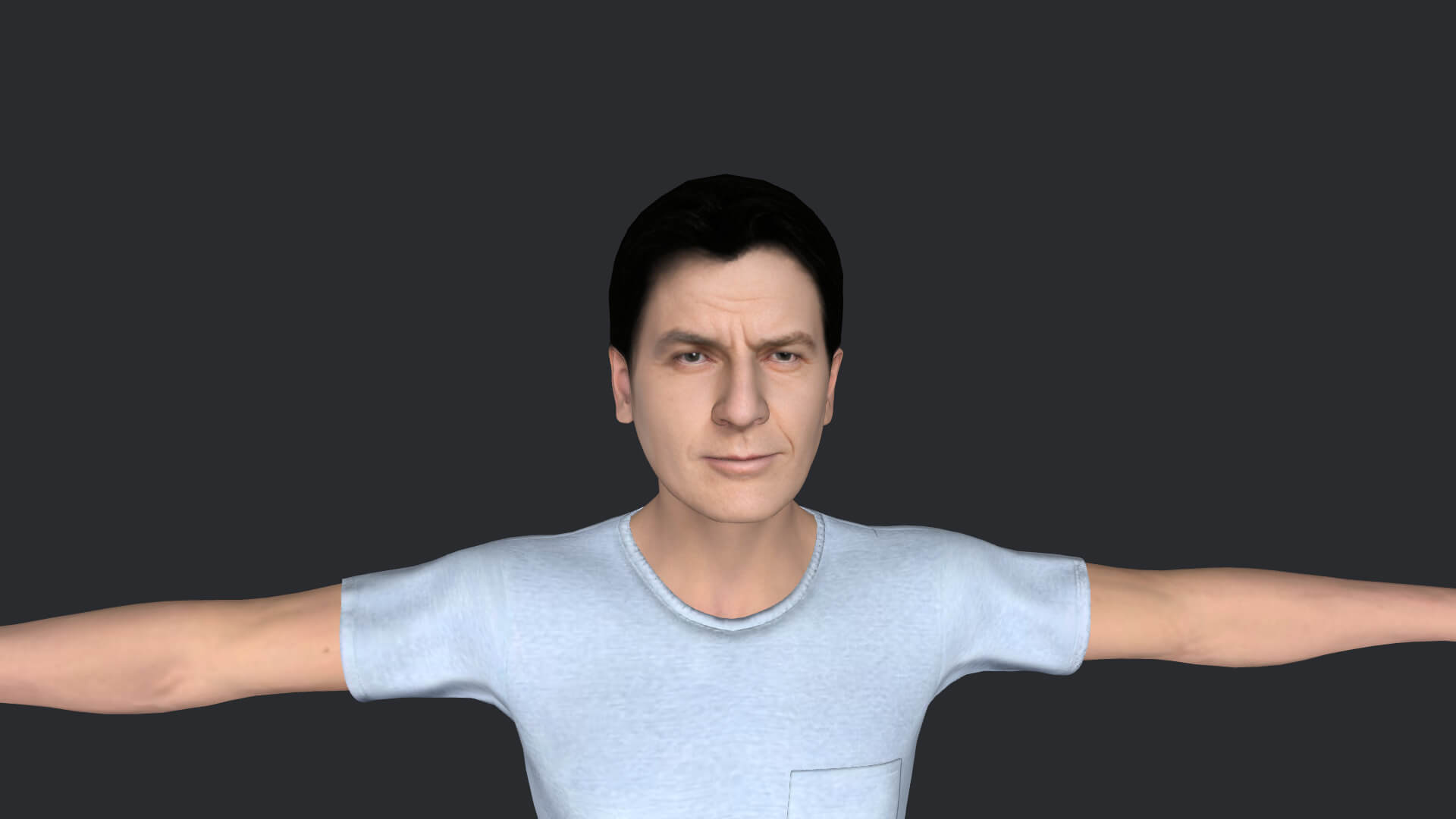 Charlie Sheen Realistic Full Body Fully Rigged Character - 3D Model by ...