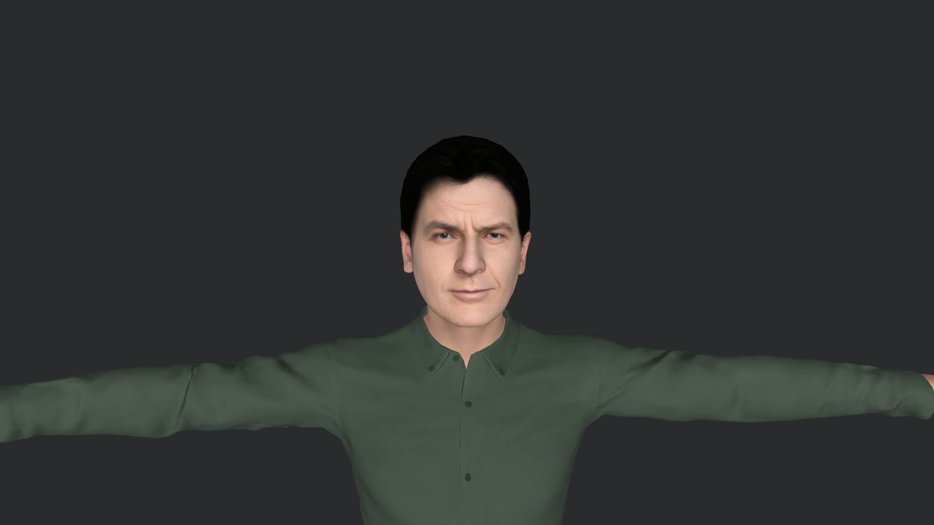 Charlie Sheen Realistic Full Body Fully Rigged Character - 3D Model by ...