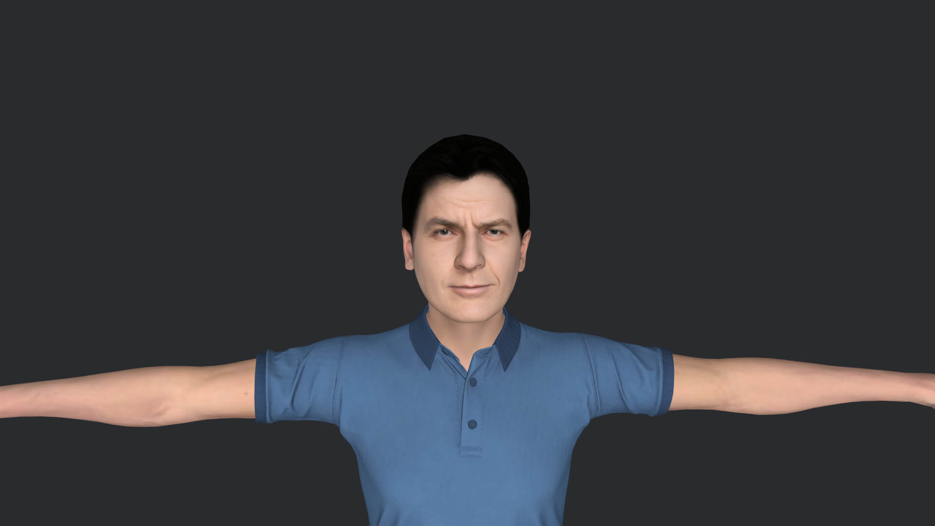 Charlie Sheen Realistic Full Body Fully Rigged Character - 3D Model by ...