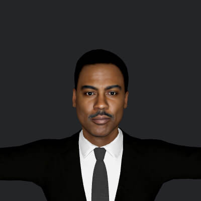 Chris Rock Realistic Full Body Fully Rigged Character - 3D Model by ...