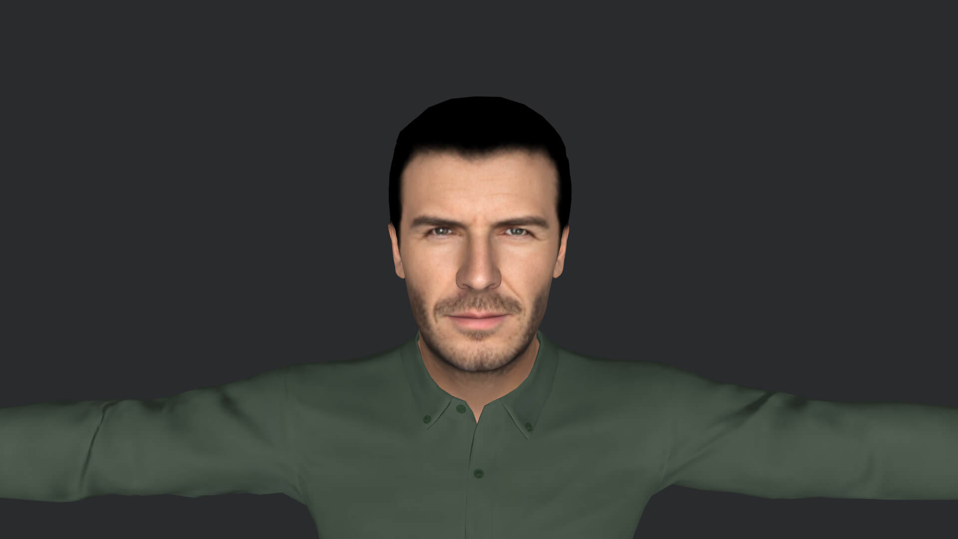 David Beckham Realistic Full Body Fully Rigged Character - 3D Model by ...