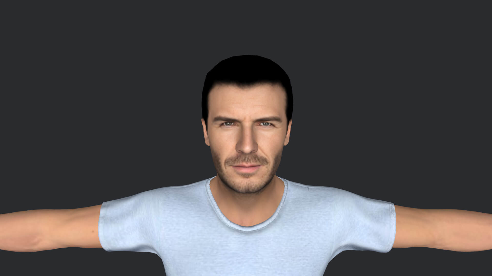 David Beckham Realistic Full Body Fully Rigged Character - 3D Model by ...