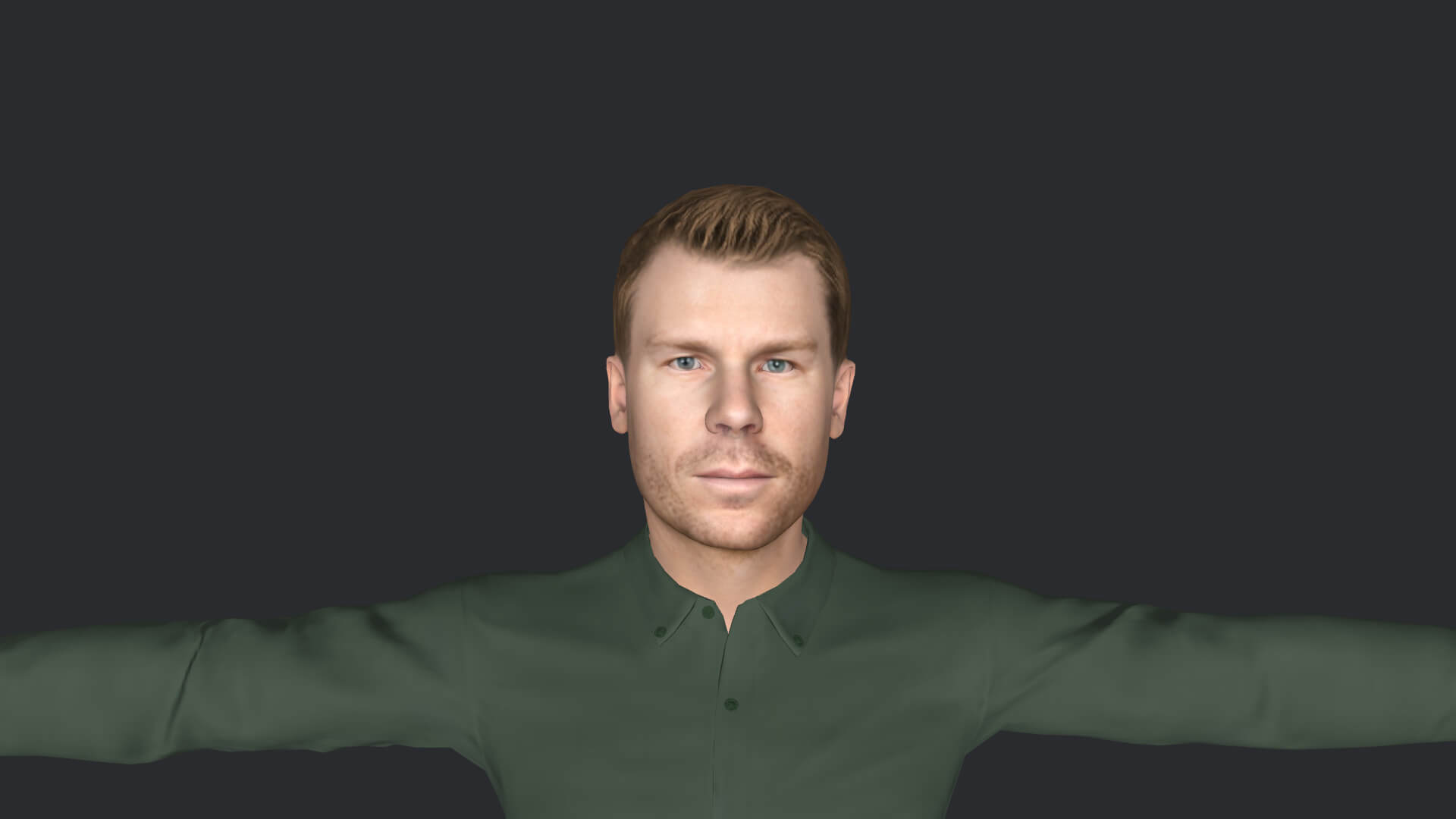 David Warner Realistic Full Body Fully Rigged Character - 3D Model by ...
