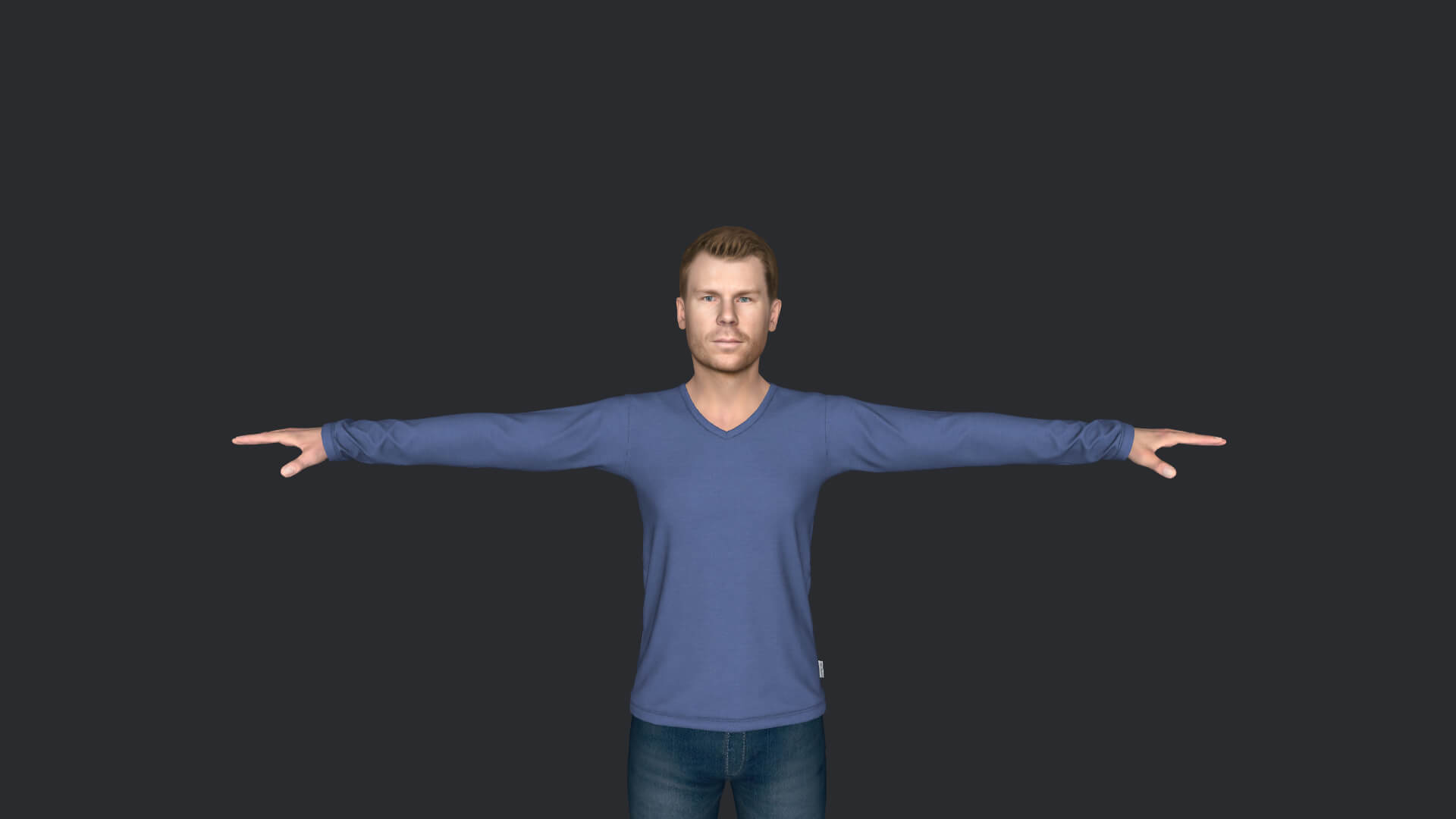David Warner Realistic Full Body Fully Rigged Character - 3D Model by ...