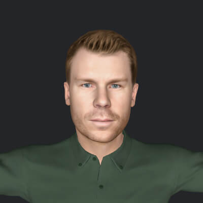 David Warner Realistic Full Body Fully Rigged Character - 3D Model by ...