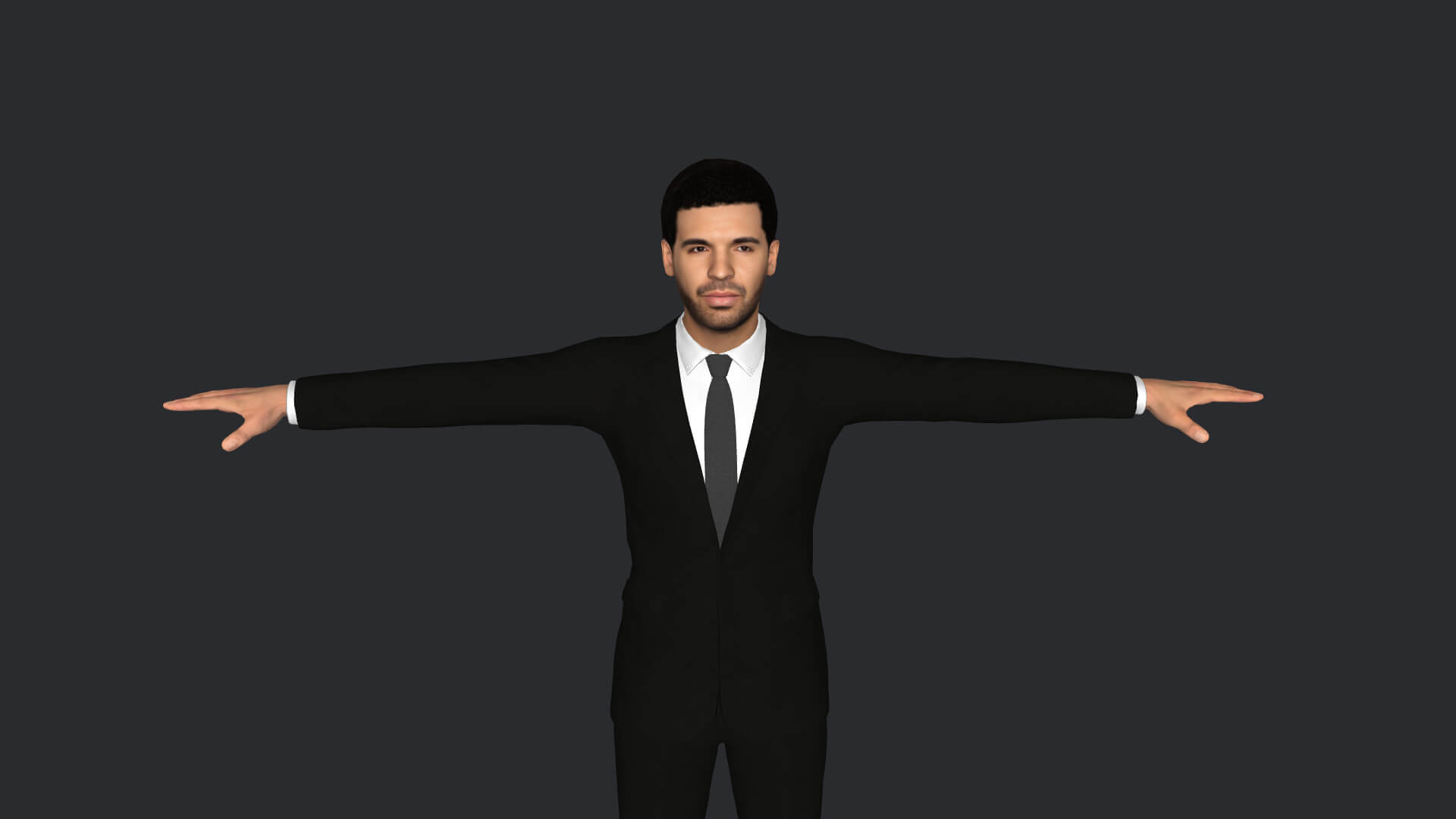 Drake Realistic Full Body Fully Rigged Character - 3D Model by meta avatars