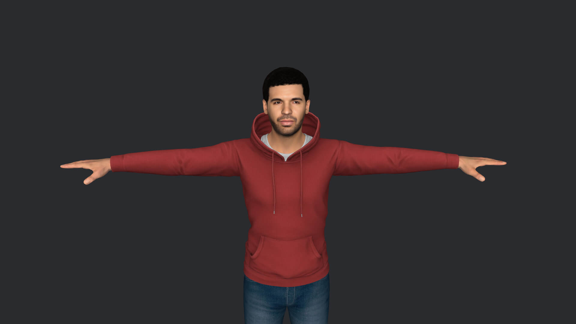Drake Realistic Full Body Fully Rigged Character - 3D Model by meta avatars