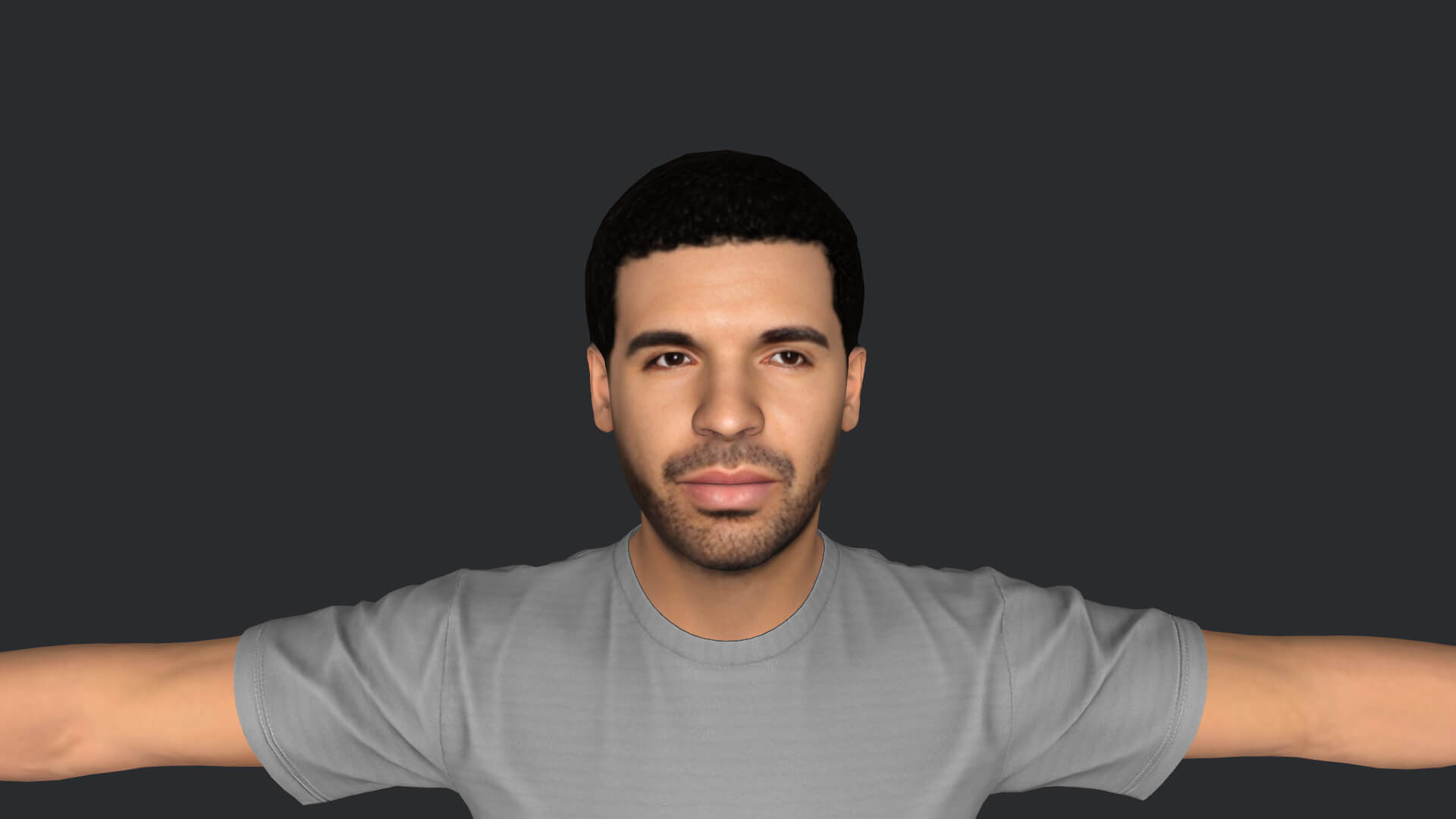 Drake Realistic Full Body Fully Rigged Character - 3D Model by meta avatars