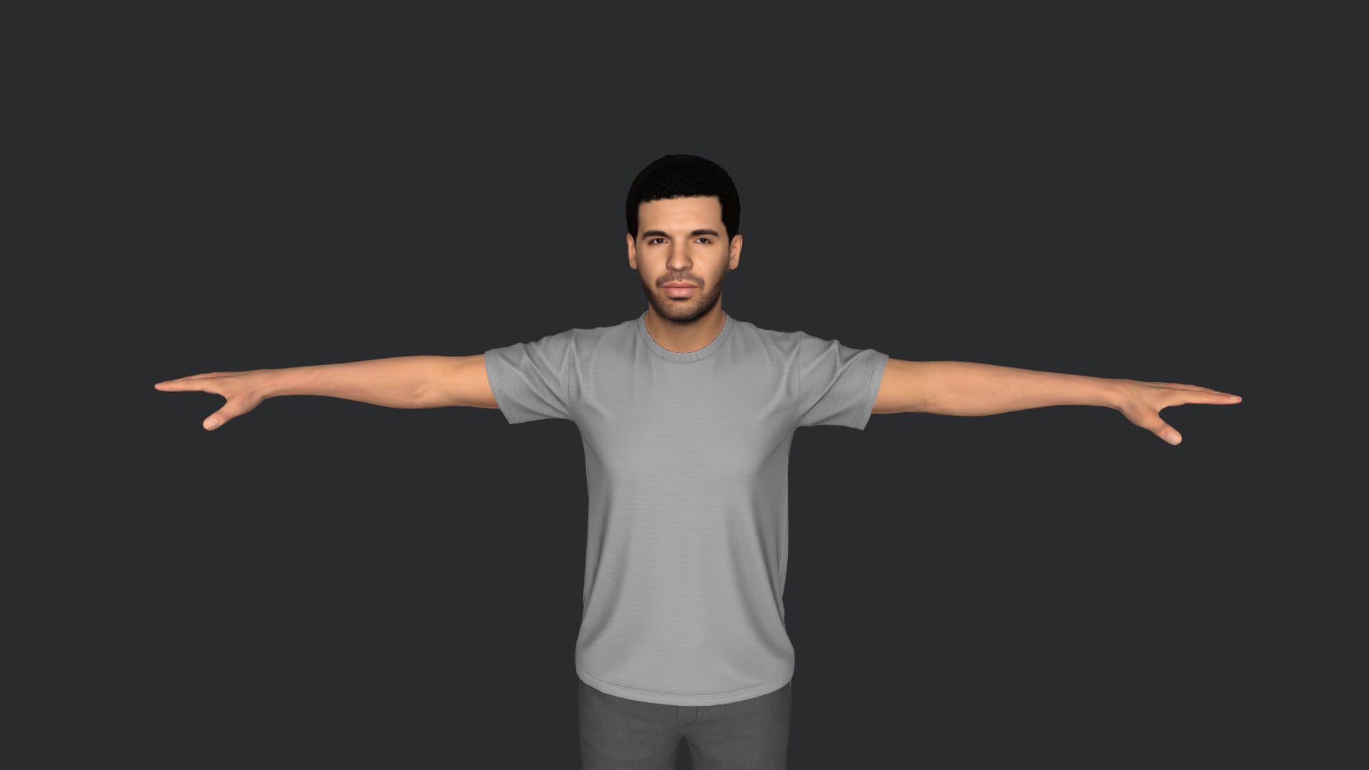 Drake Realistic Full Body Fully Rigged Character - 3D Model by meta avatars