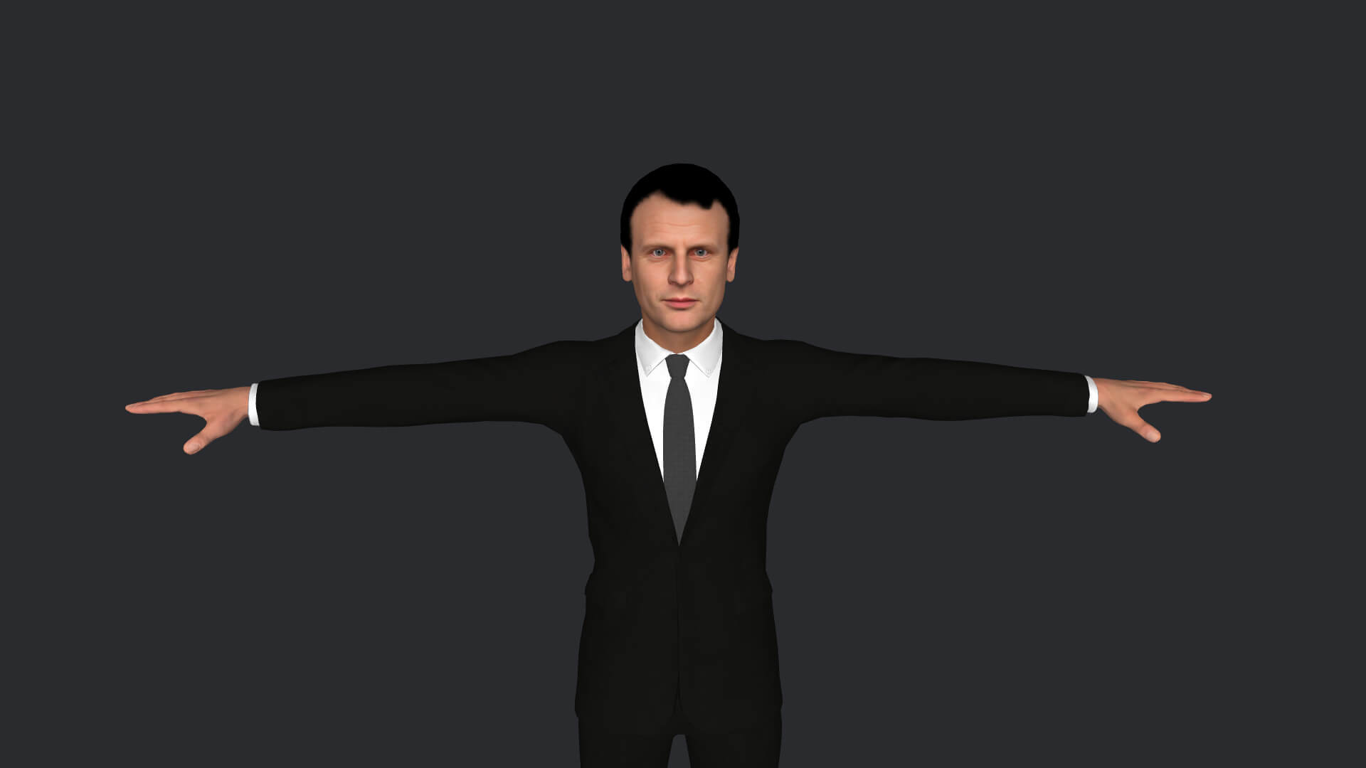 Emmanuel Macron Realistic Full Body Fully Rigged Character - 3D Model ...