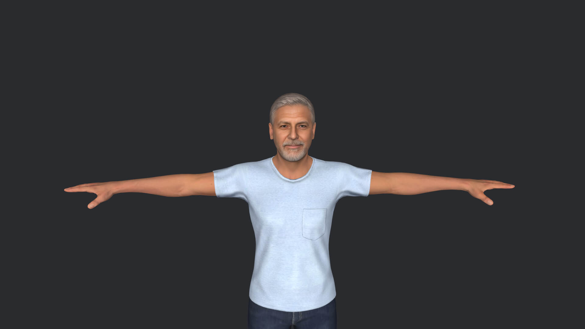 George Clooney Realistic Full Body Fully Rigged Character - 3D Model by ...