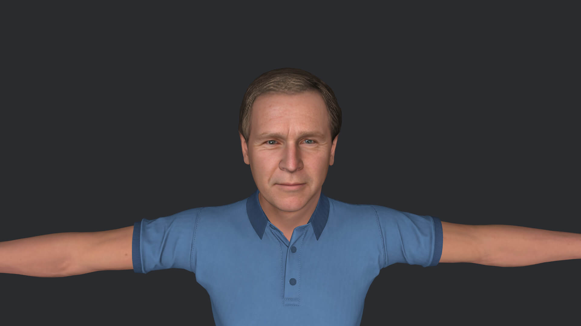 George-W-Bush 1 Realistic Full Body Fully Rigged Character 3D Model by ...