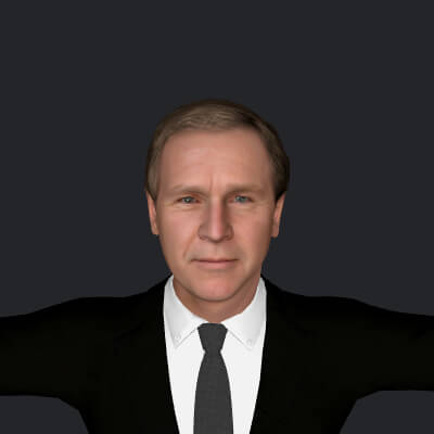 George-W-Bush 1 Realistic Full Body Fully Rigged Character 3D Model by ...