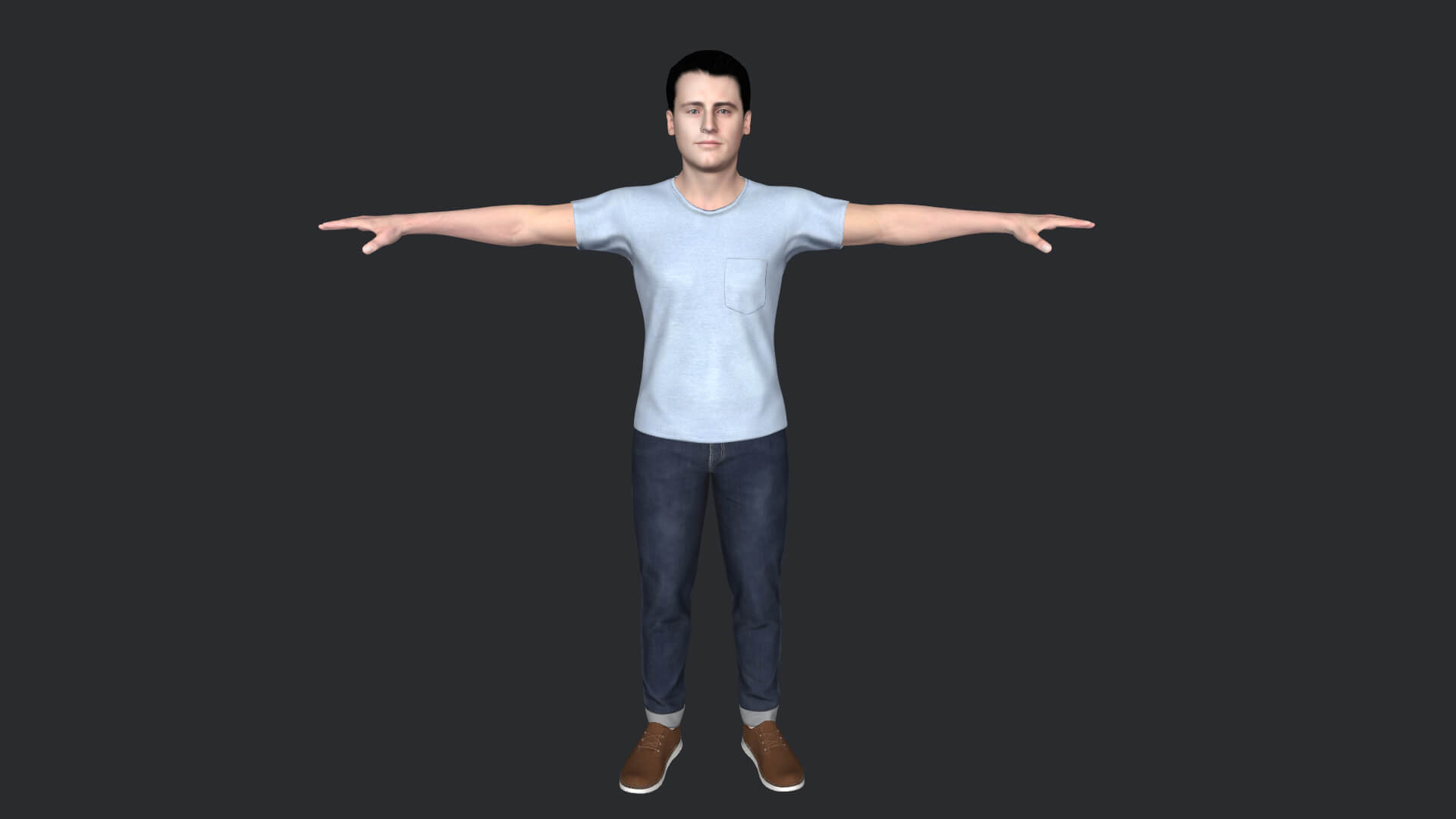 Joey Tribbiani Realistic Full Body Fully Rigged Character - 3D Model by ...