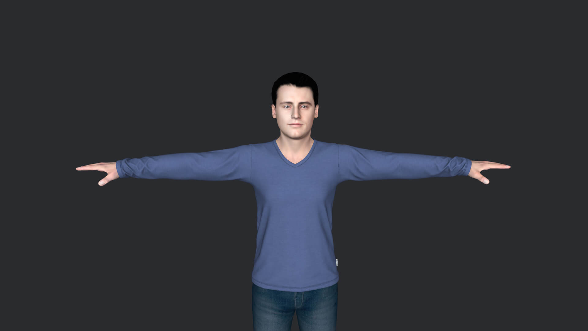 Joey Tribbiani Realistic Full Body Fully Rigged Character - 3D Model by ...
