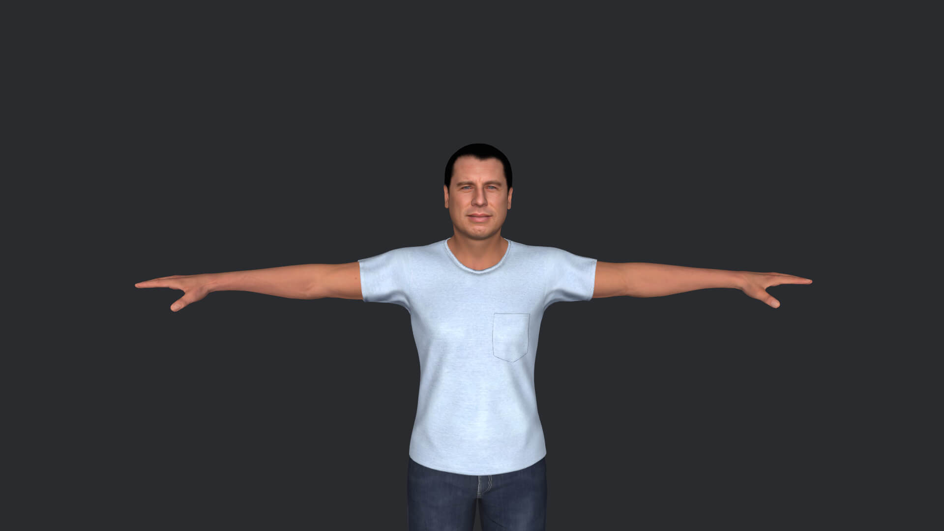 John Travolta Realistic Full Body Fully Rigged Character - 3D Model by ...
