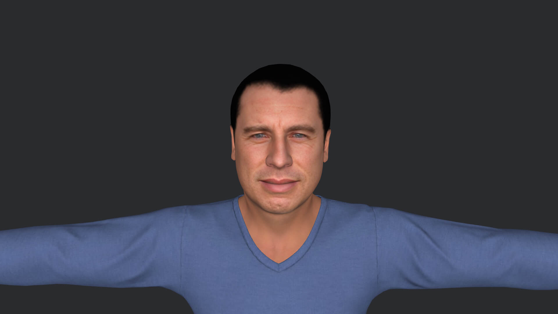 John Travolta Realistic Full Body Fully Rigged Character - 3D Model by ...