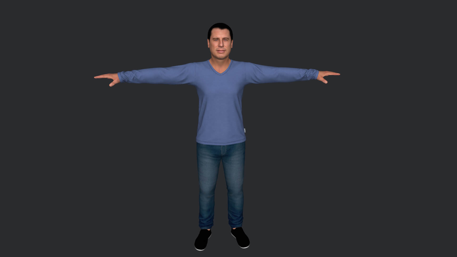John Travolta Realistic Full Body Fully Rigged Character - 3D Model by ...