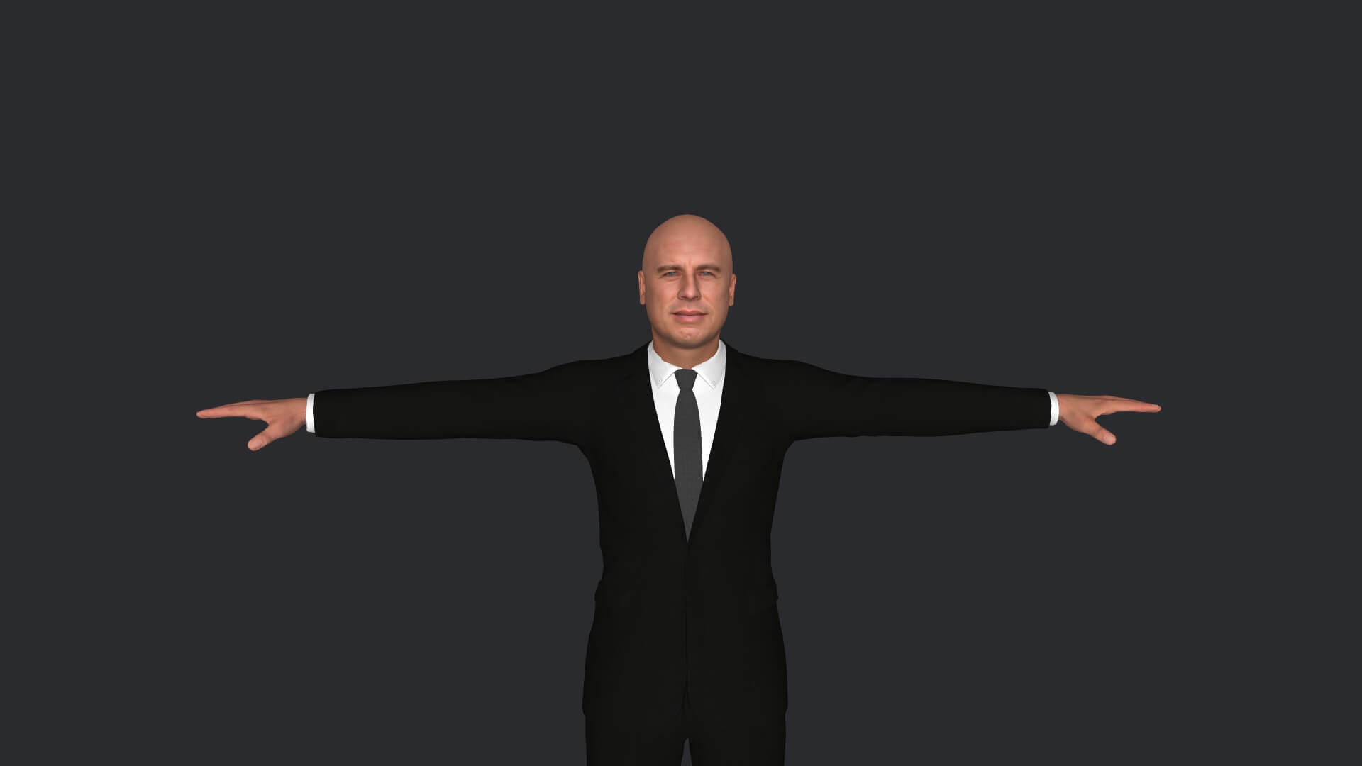 John Travolta Realistic Full Body Fully Rigged Character - 3D Model by ...