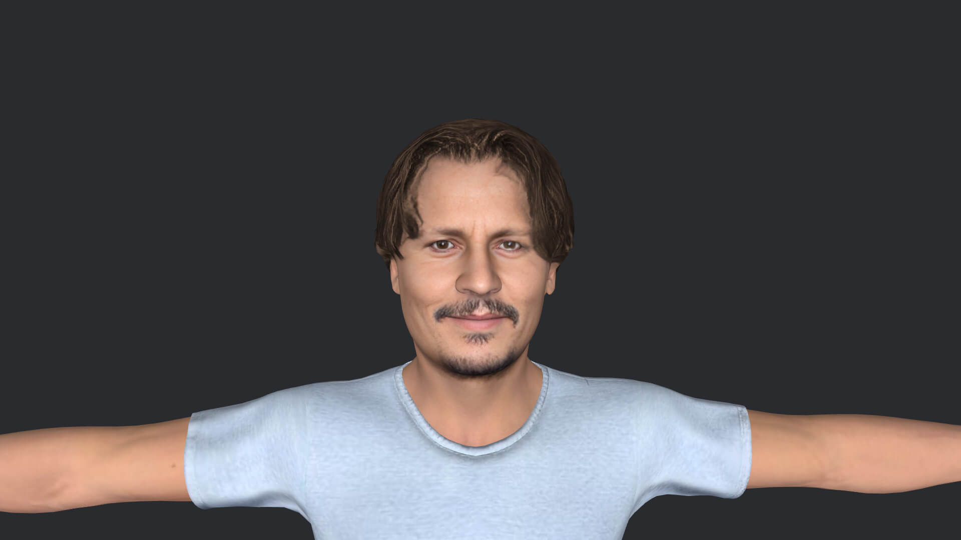 Johnny Depp Realistic Full Body Fully Rigged Character - 3D Model by ...