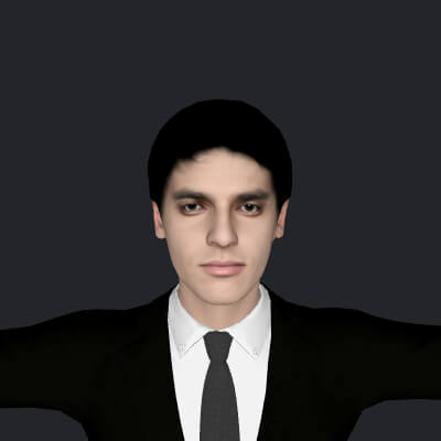 Kaka Realistic Full Body Fully Rigged Character - 3D Model by meta avatars