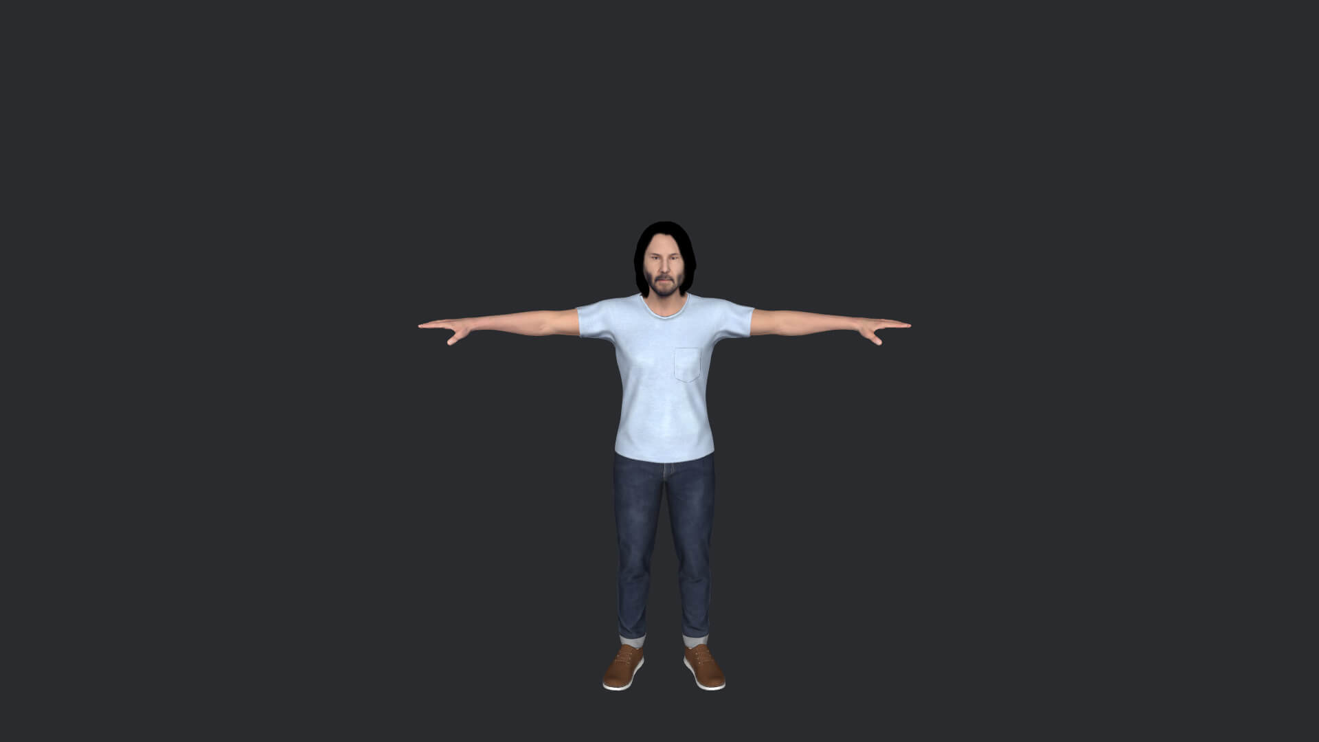 Keanu Reeves Realistic Full Body Fully Rigged Character - 3D Model by ...