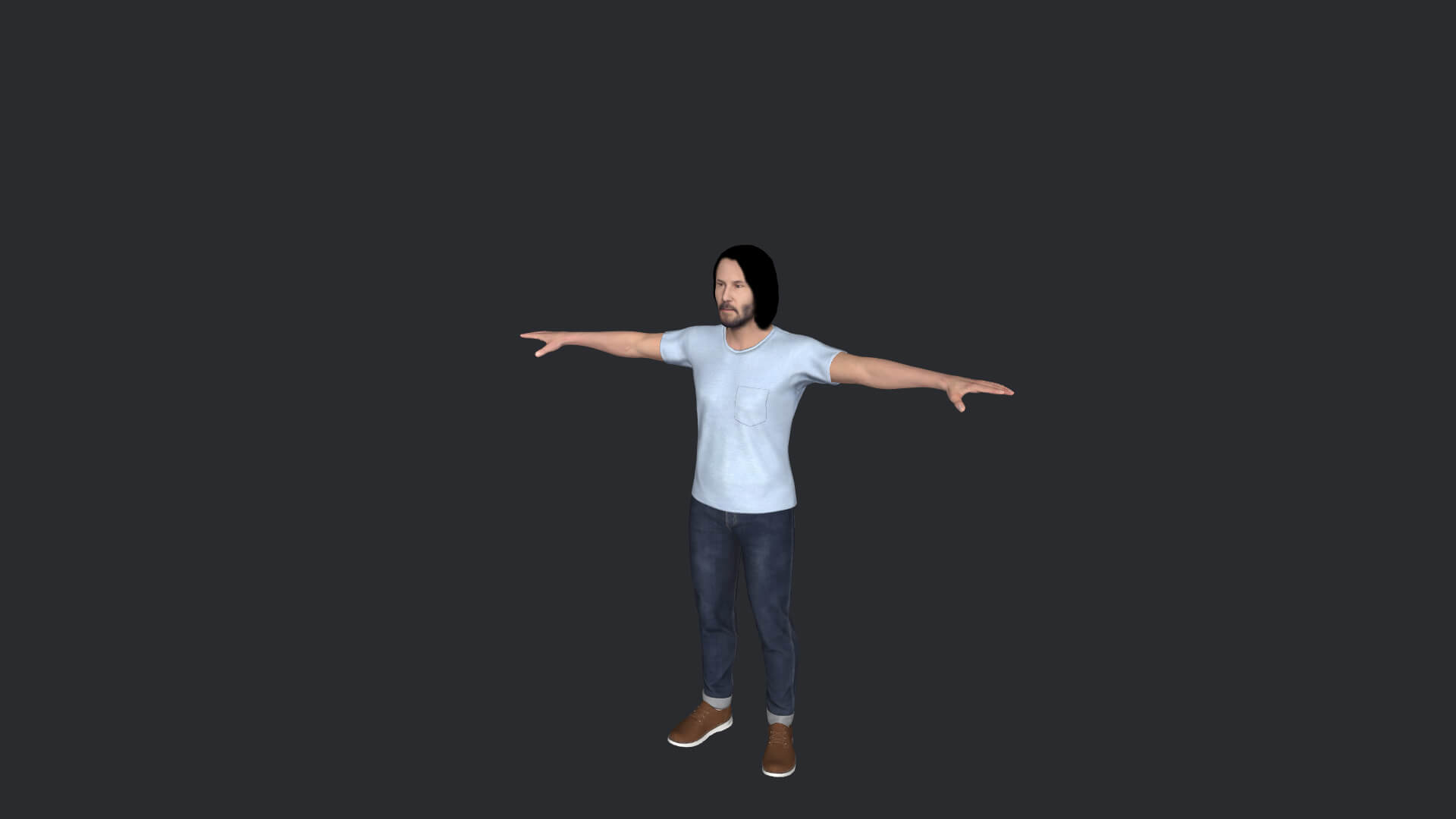 Keanu Reeves Realistic Full Body Fully Rigged Character - 3D Model by ...