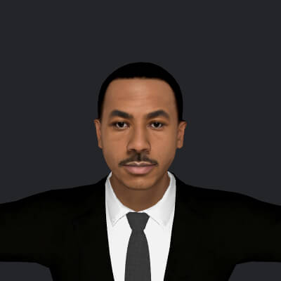 Khalil Rountree Realistic Full Body Fully Rigged Character - 3D Model ...