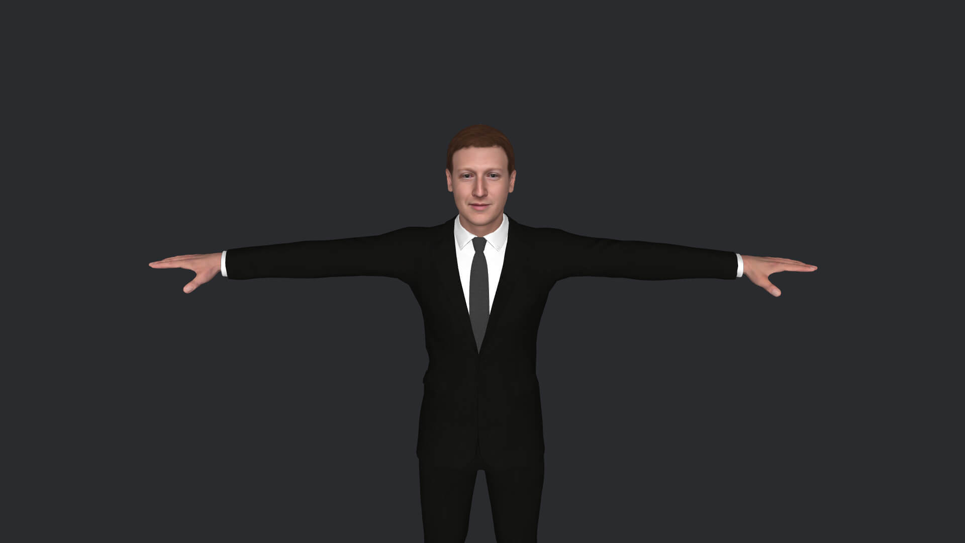 Mark Zuckerberg Hyper Realistic Full Body Rigged Character - 3D Model ...