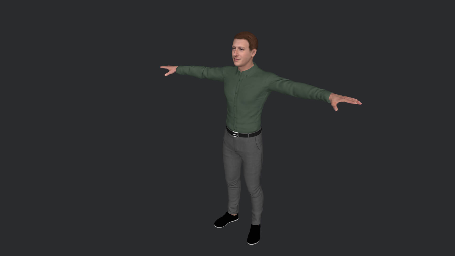 Mark Zuckerberg Hyper Realistic Full Body Rigged Character - 3D Model ...