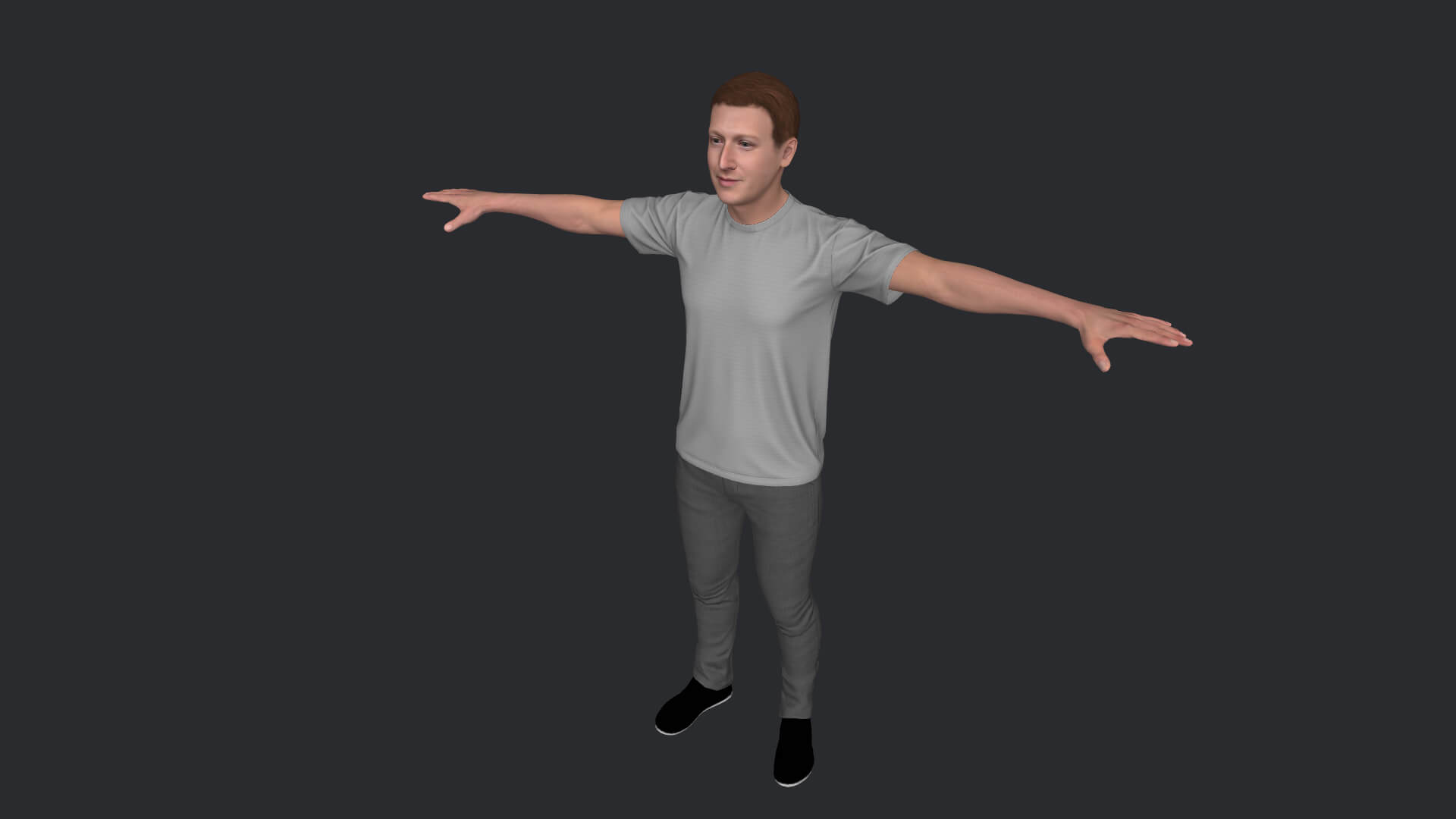Mark Zuckerberg Hyper Realistic Full Body Rigged Character - 3D Model ...