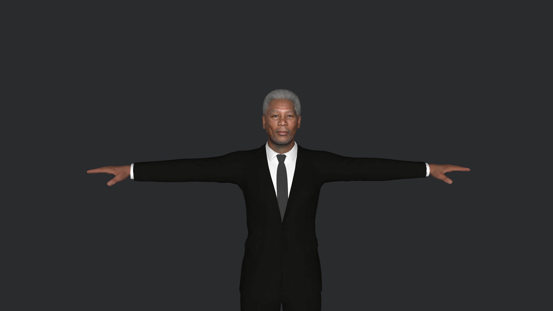 Morgan Freeman Realistic Full Body Fully Rigged Character - 3D Model by ...