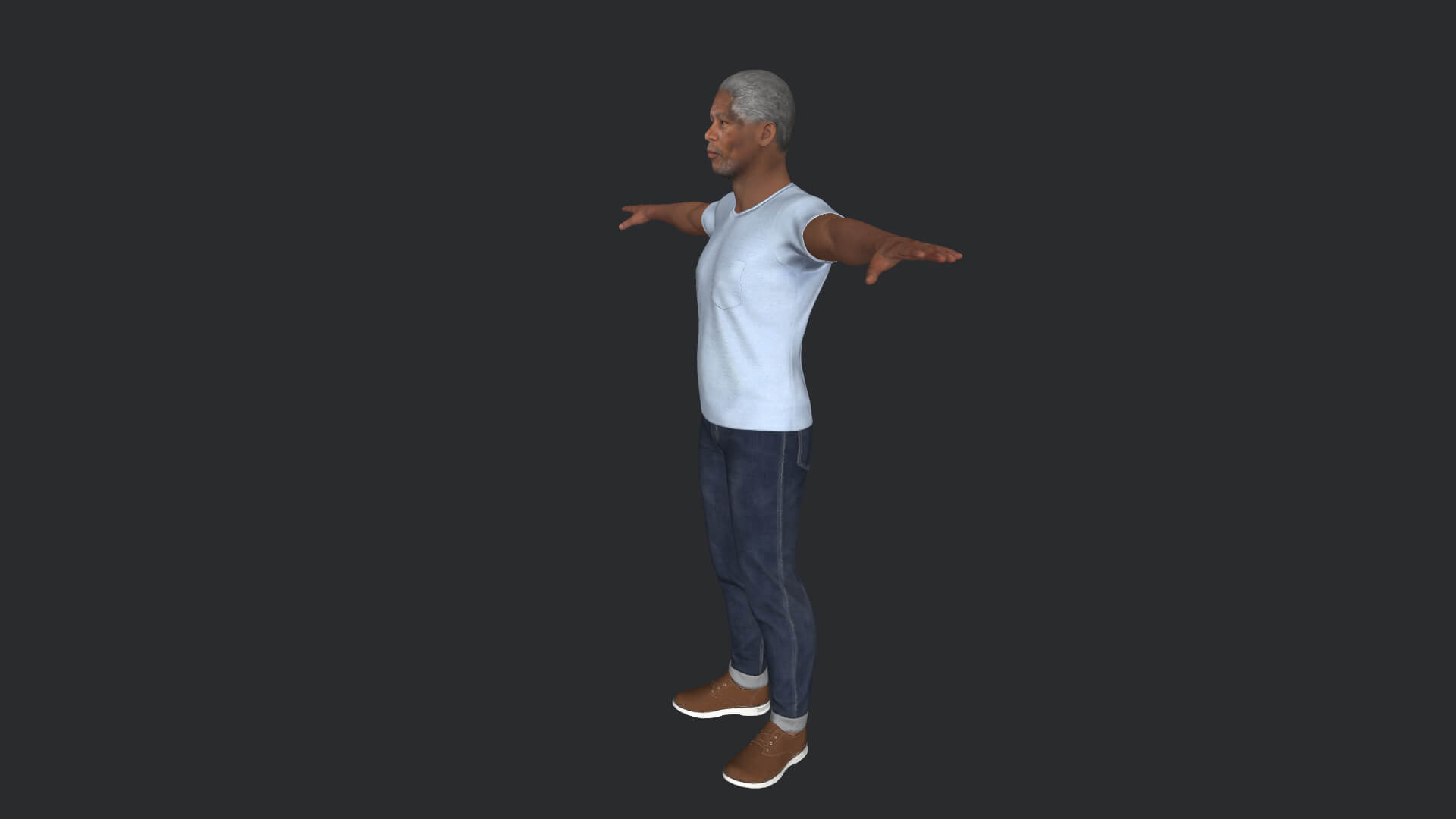 Morgan Freeman Realistic Full Body Fully Rigged Character - 3D Model by ...
