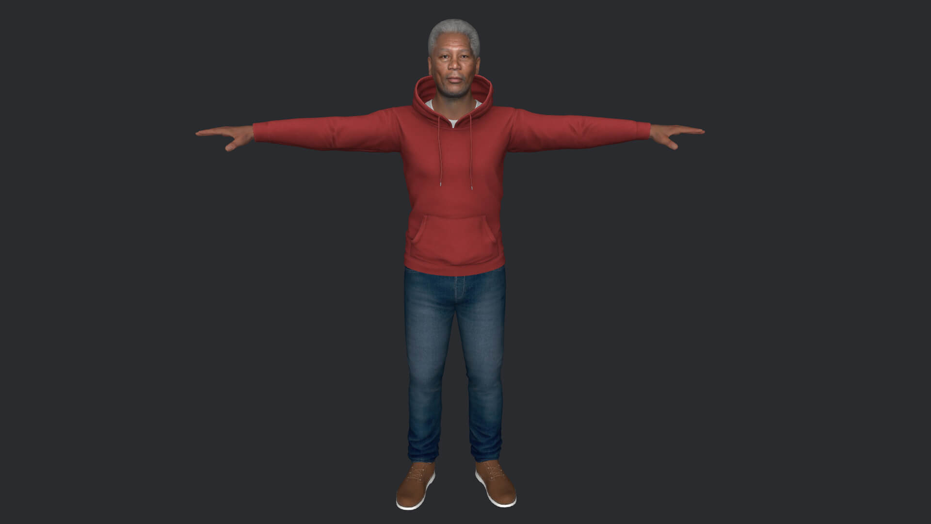 Morgan Freeman Realistic Full Body Fully Rigged Character - 3D Model by ...