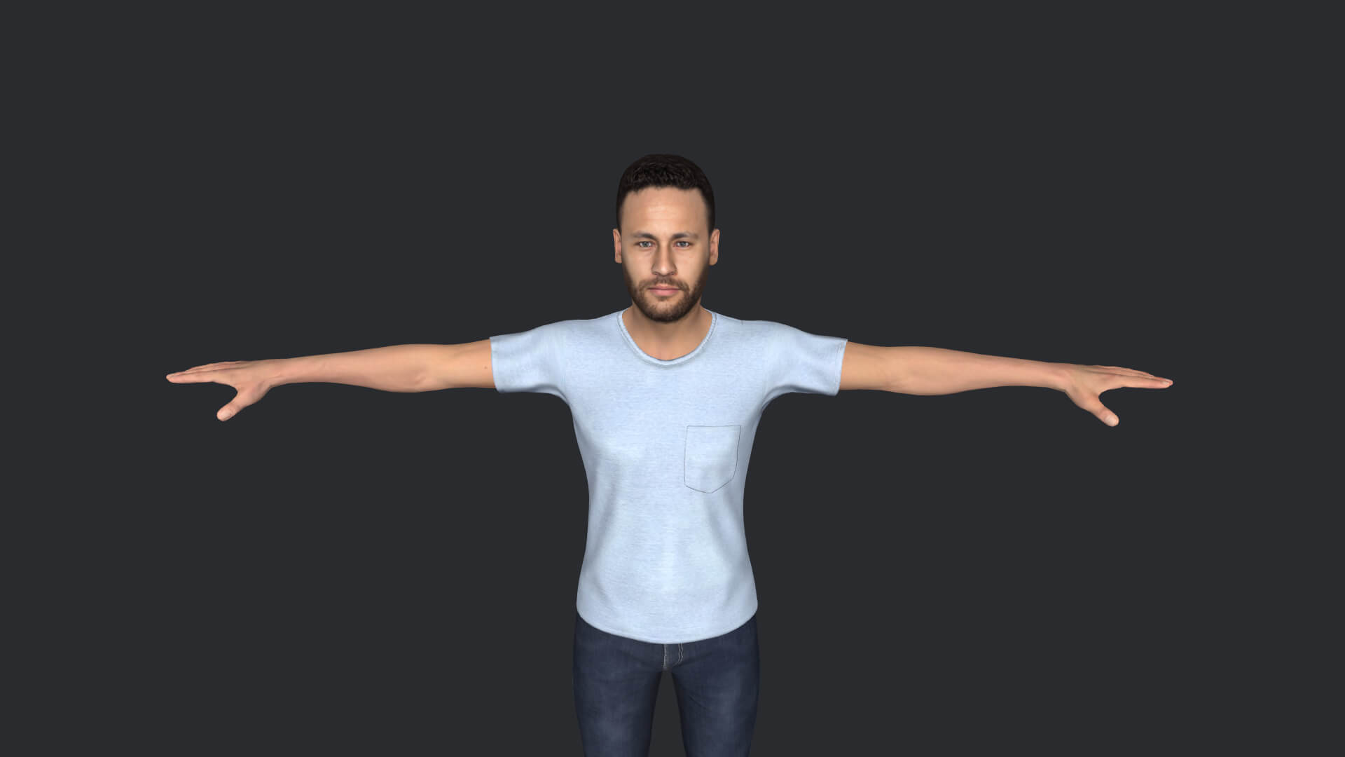 Neymar Hyper Realistic Full Body Rigged Character - 3D Model by meta ...