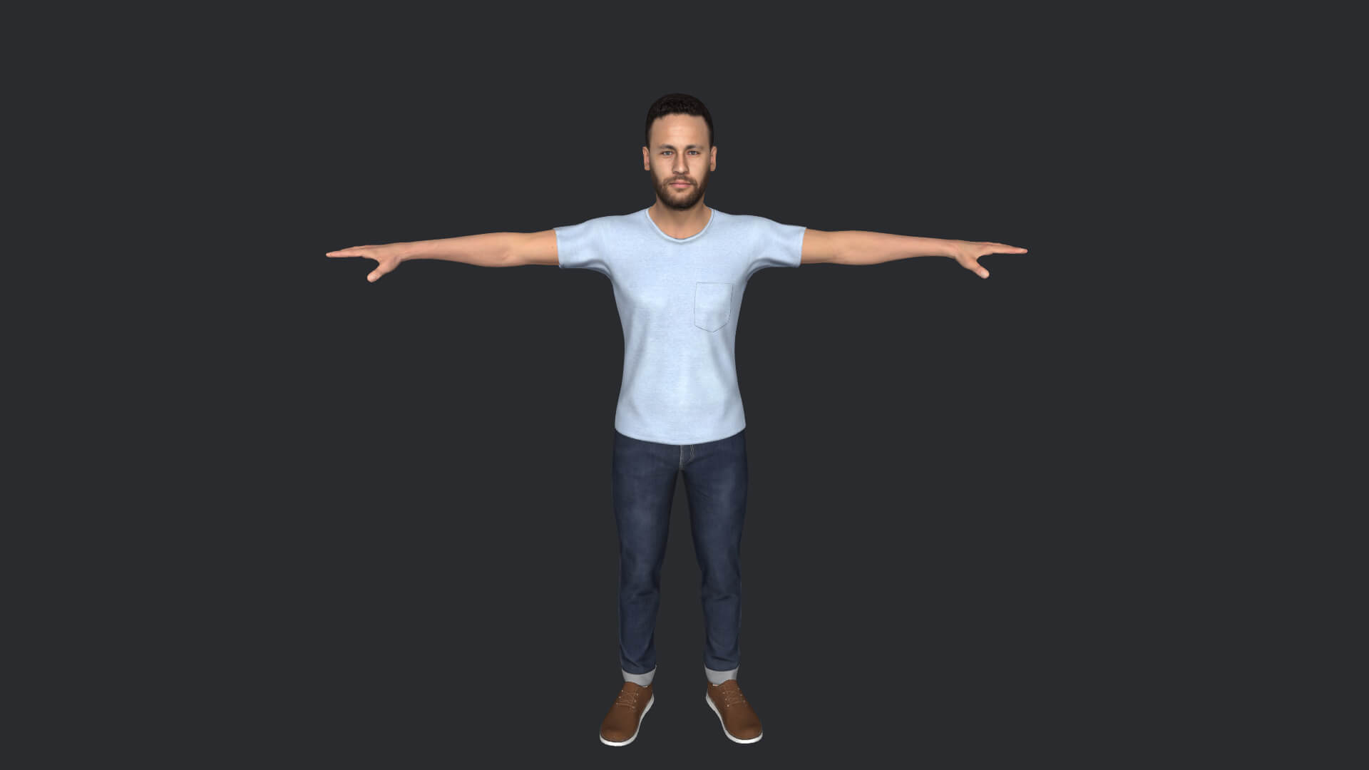 Neymar Hyper Realistic Full Body Rigged Character - 3D Model by meta ...