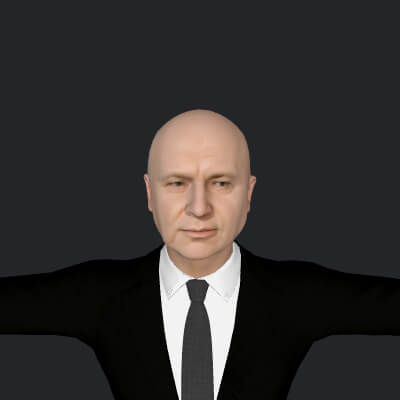 Nikita Kruscev Realistic Full Body Fully Rigged Character - 3D Model by ...