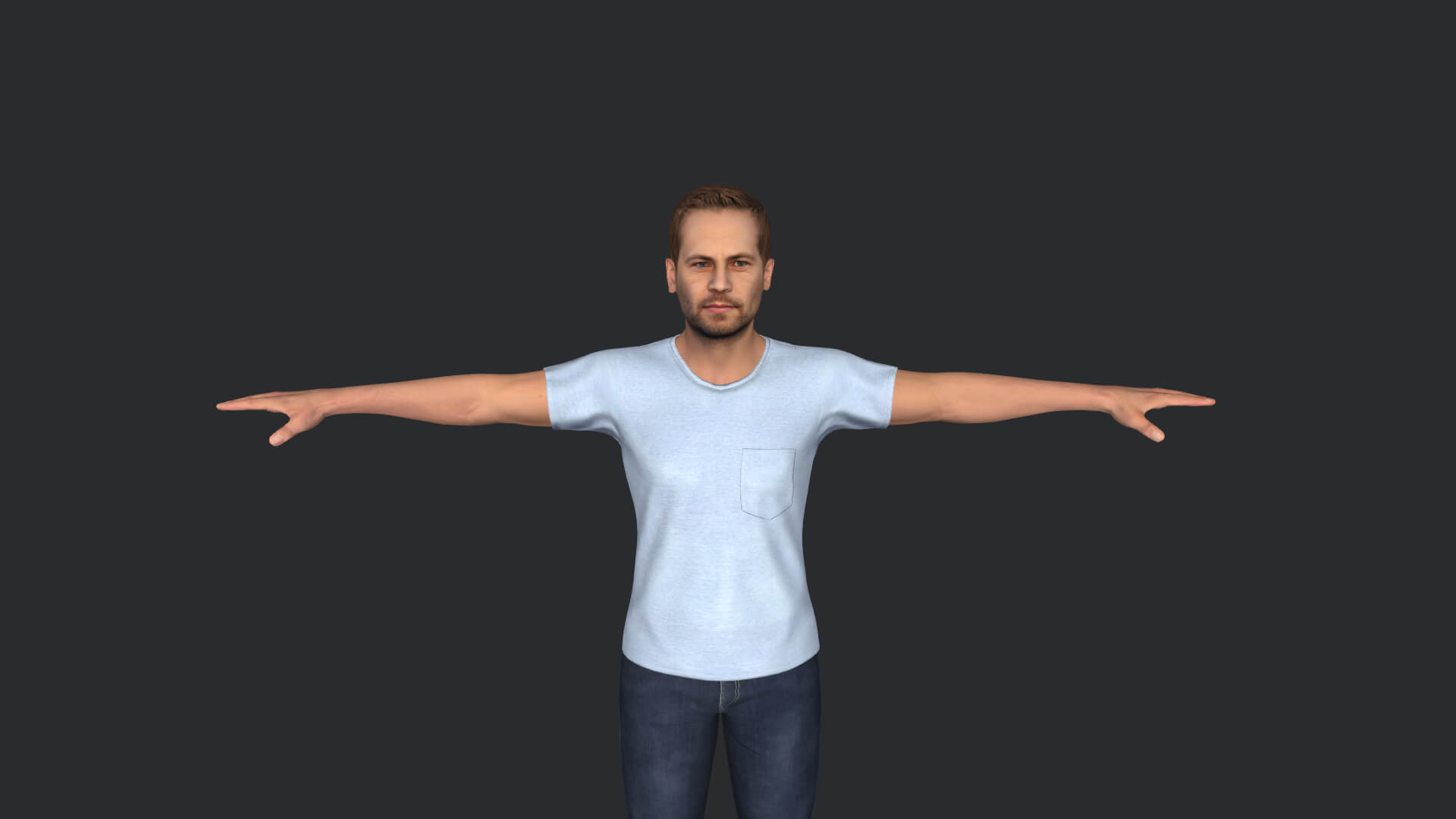 Paul Walker Hyper Realistic Full Body Rigged Character - 3D Model by ...