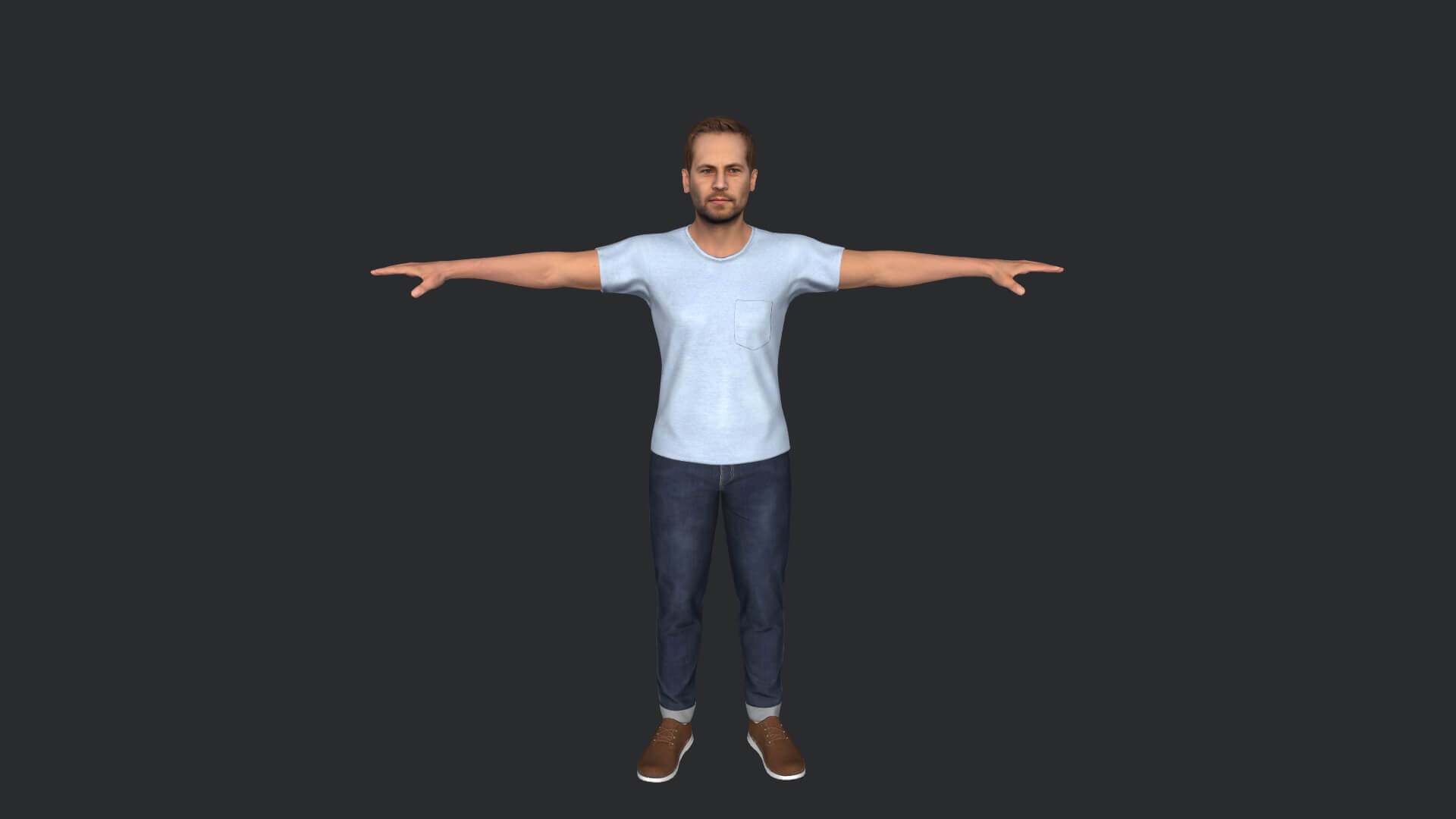 Paul Walker Hyper Realistic Full Body Rigged Character - 3D Model by ...