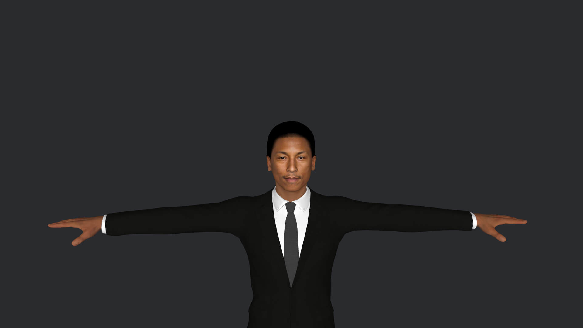 Pharrell Williams Realistic Full Body Fully Rigged Character - 3D Model ...