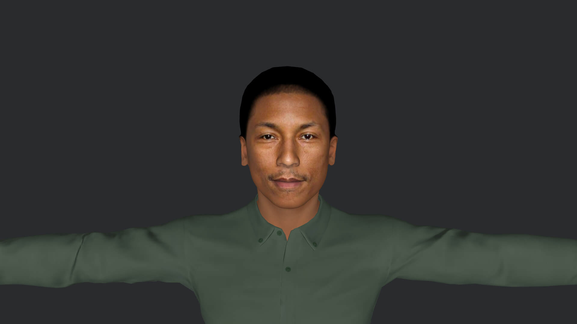 Pharrell Williams Realistic Full Body Fully Rigged Character - 3D Model ...