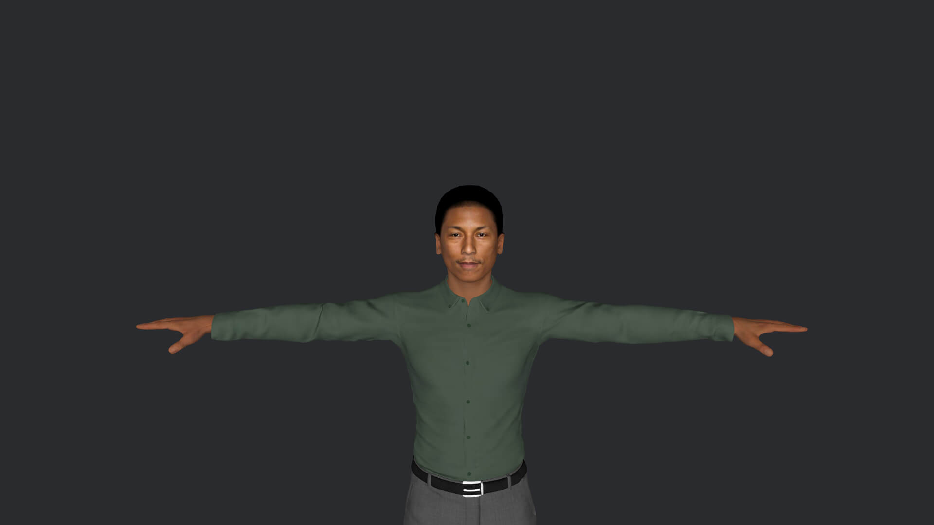 Pharrell Williams Realistic Full Body Fully Rigged Character - 3D Model ...