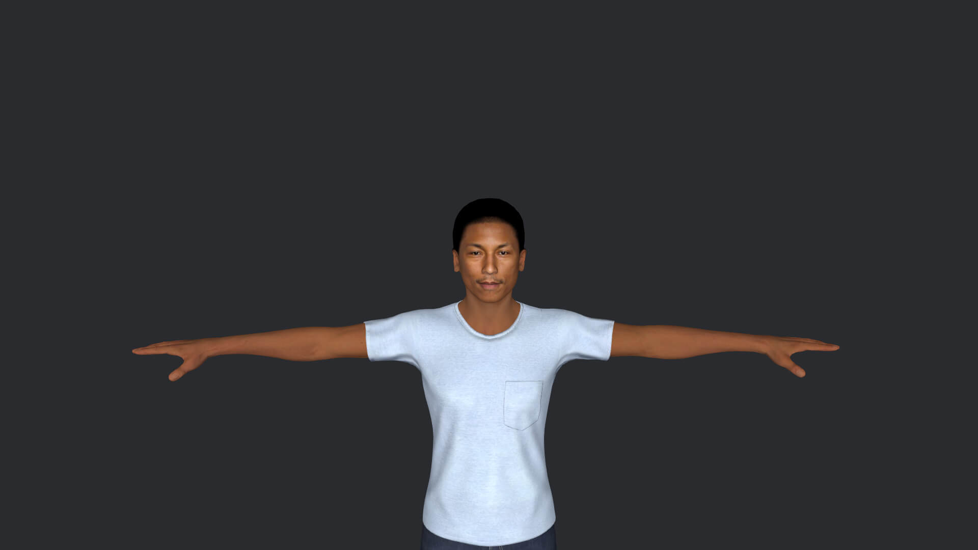 Pharrell Williams Realistic Full Body Fully Rigged Character - 3D Model ...